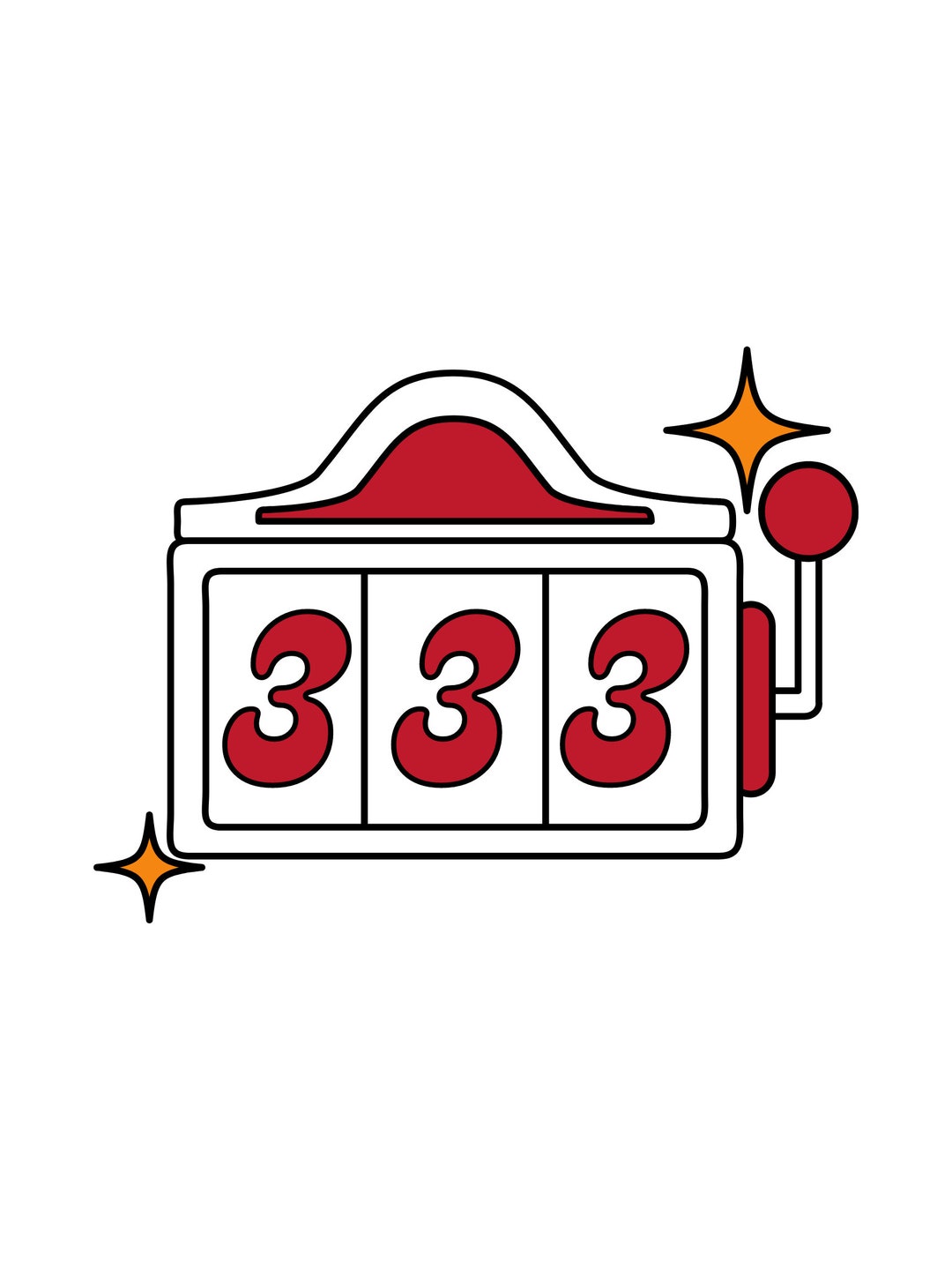 333 Angel Number Slot Machine Digital Art - Etsy