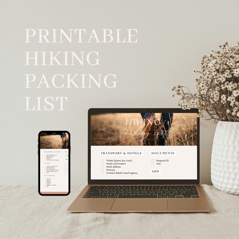 Hiking Packing List, Outdoors, Backpacking, Hiking Planner, Checklist ...