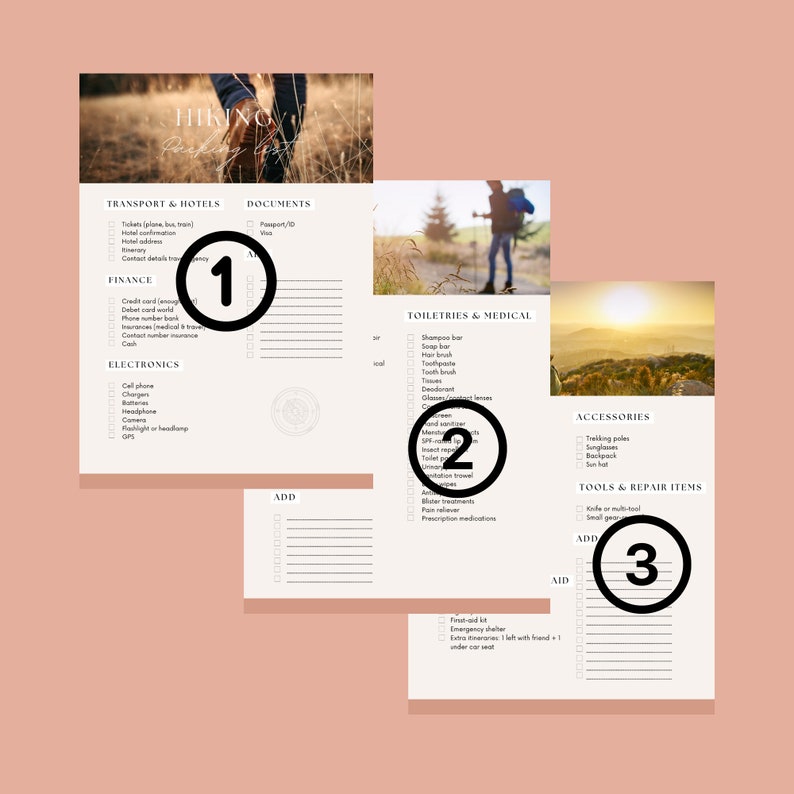 Hiking Packing List, Outdoors, Backpacking, Hiking Planner, Checklist ...