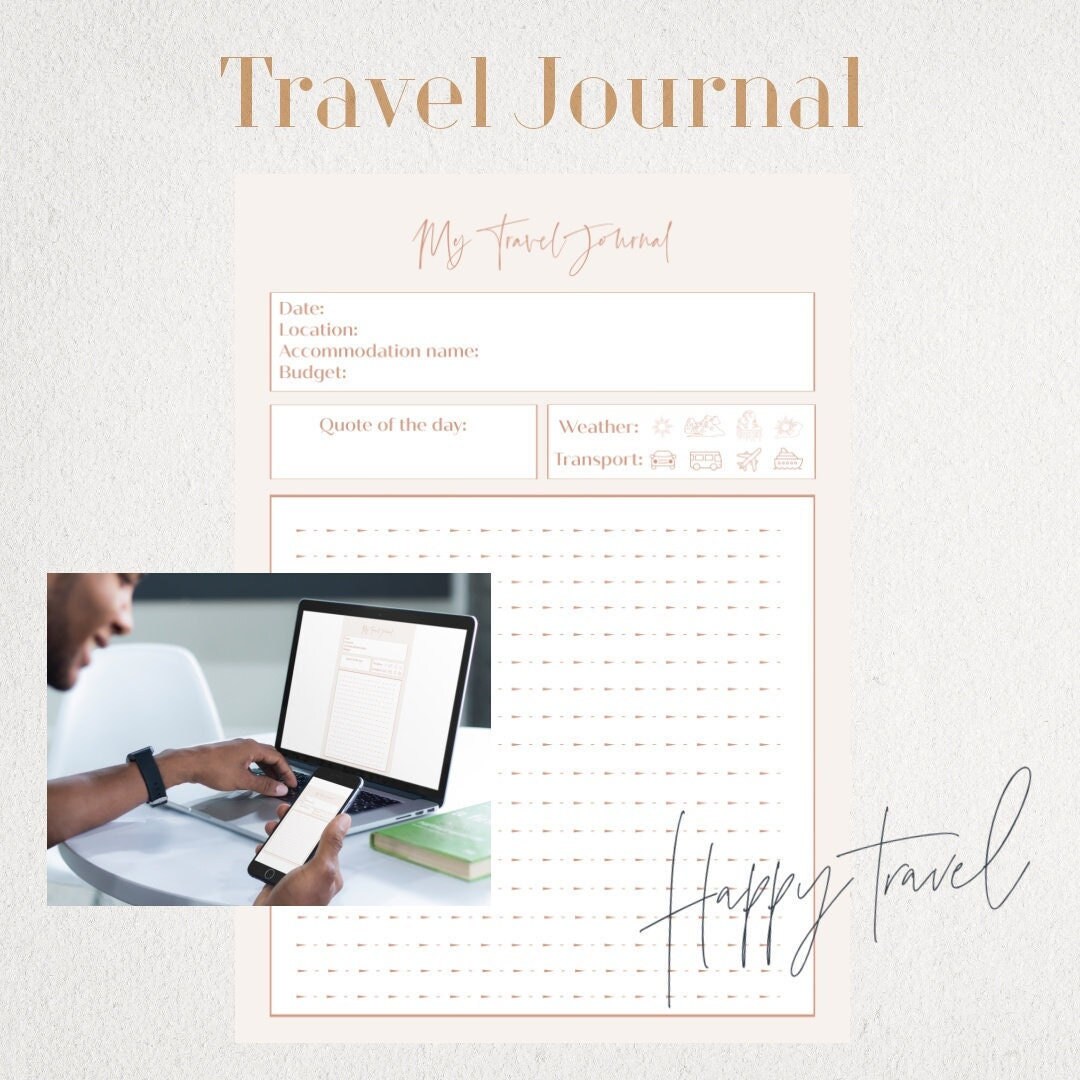 Digital Diaries, Digital Download, Planners, Travel Planner, Travel ...