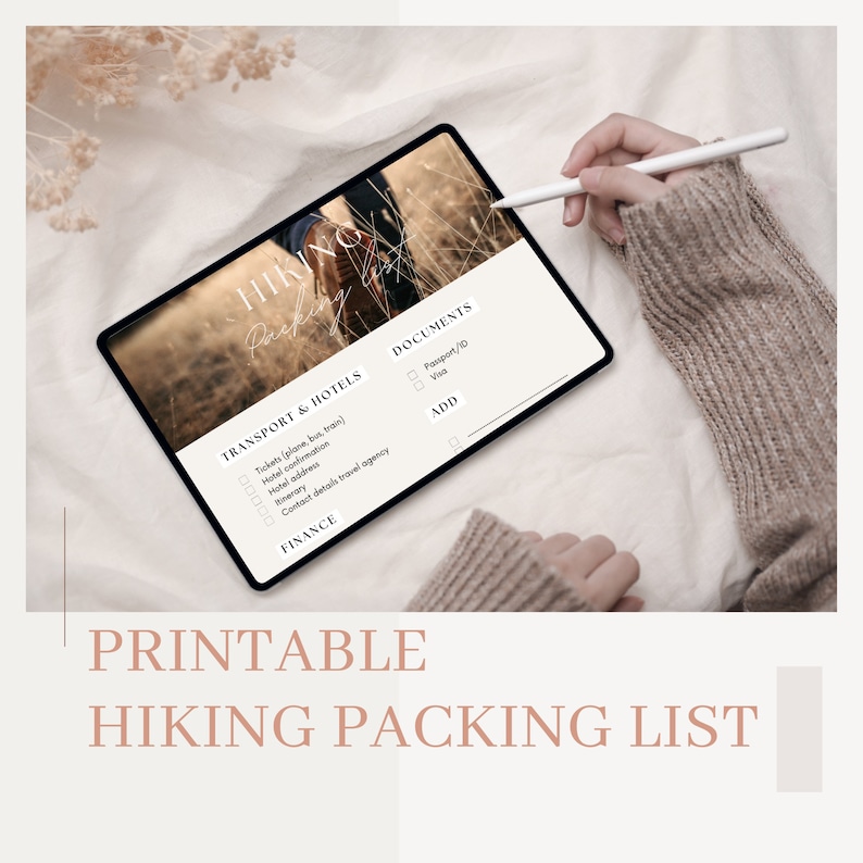 Hiking Packing List, Outdoors, Backpacking, Hiking Planner, Checklist ...