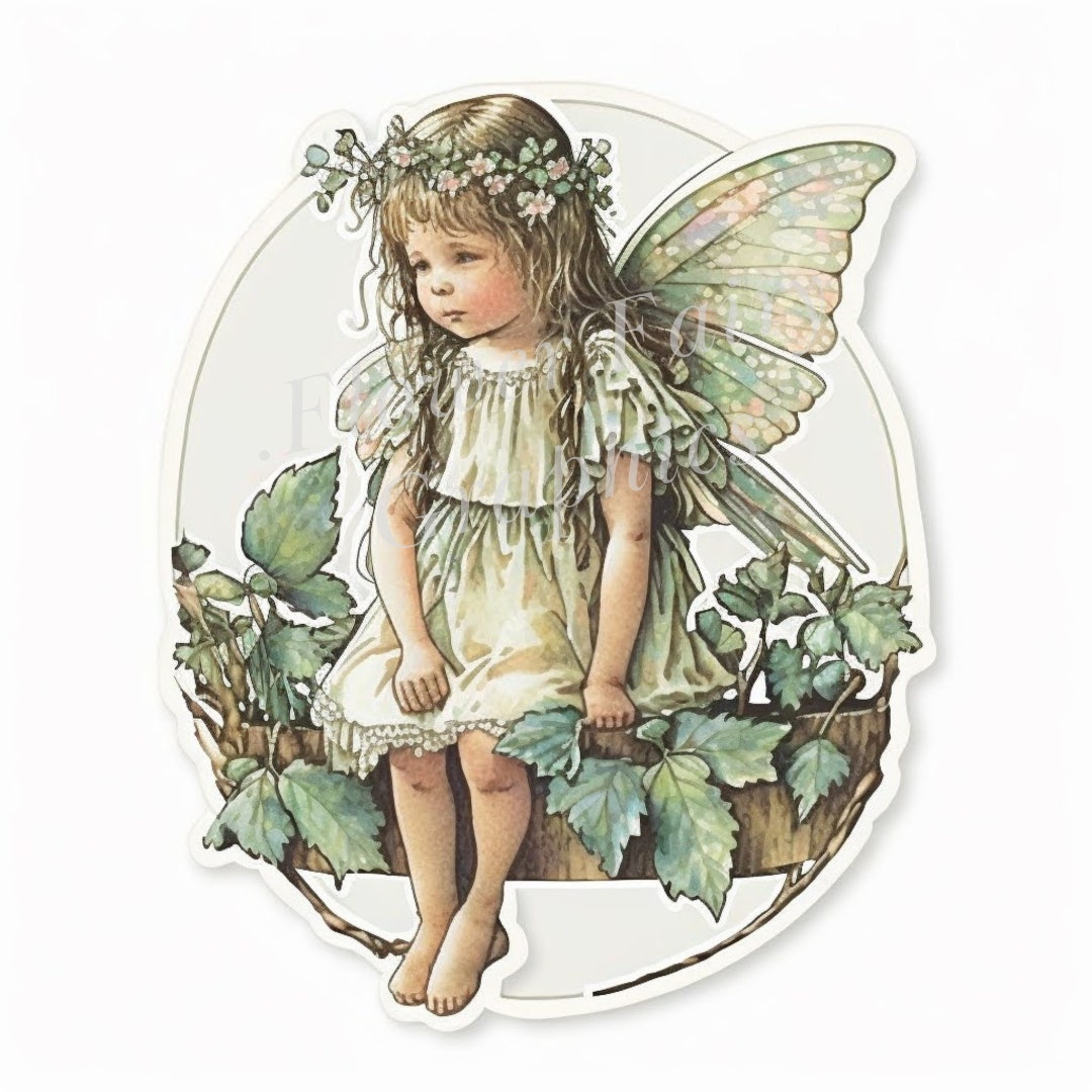 Flower Fairy Stickers Watercolor Clipart Faerie Garden Labels Junk