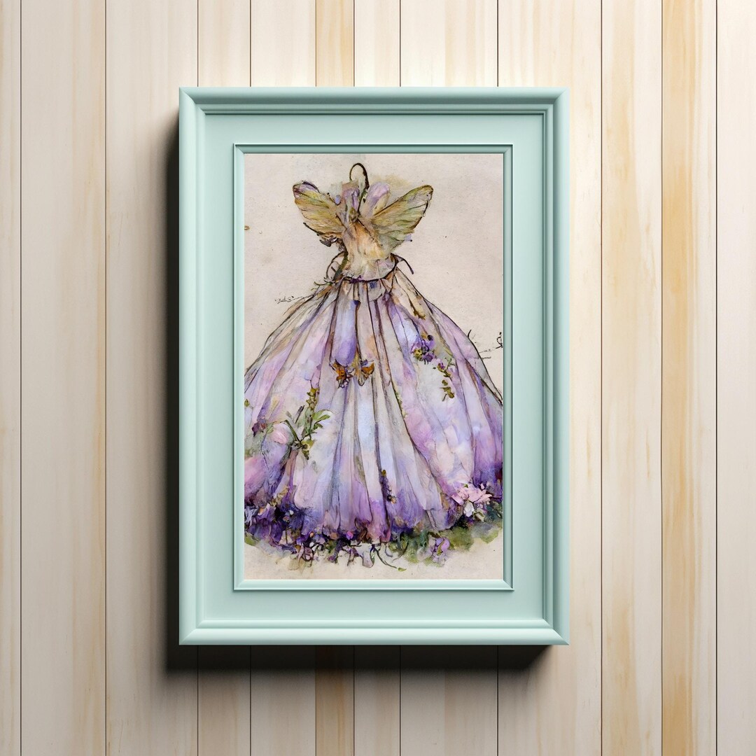 Fairy Dress Art Print – Whimsical Butterfly Design (digital Download ...