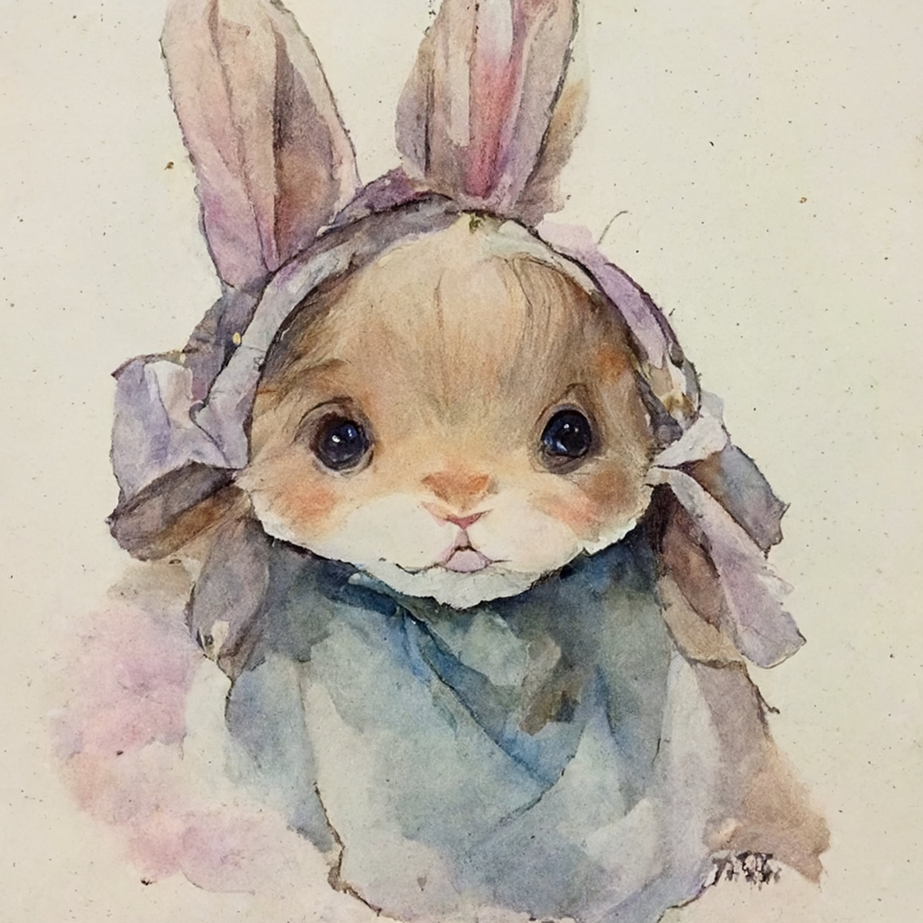 Watercolor Fairy Bunny Clipart – Enchanted Forest Illustration (digital ...