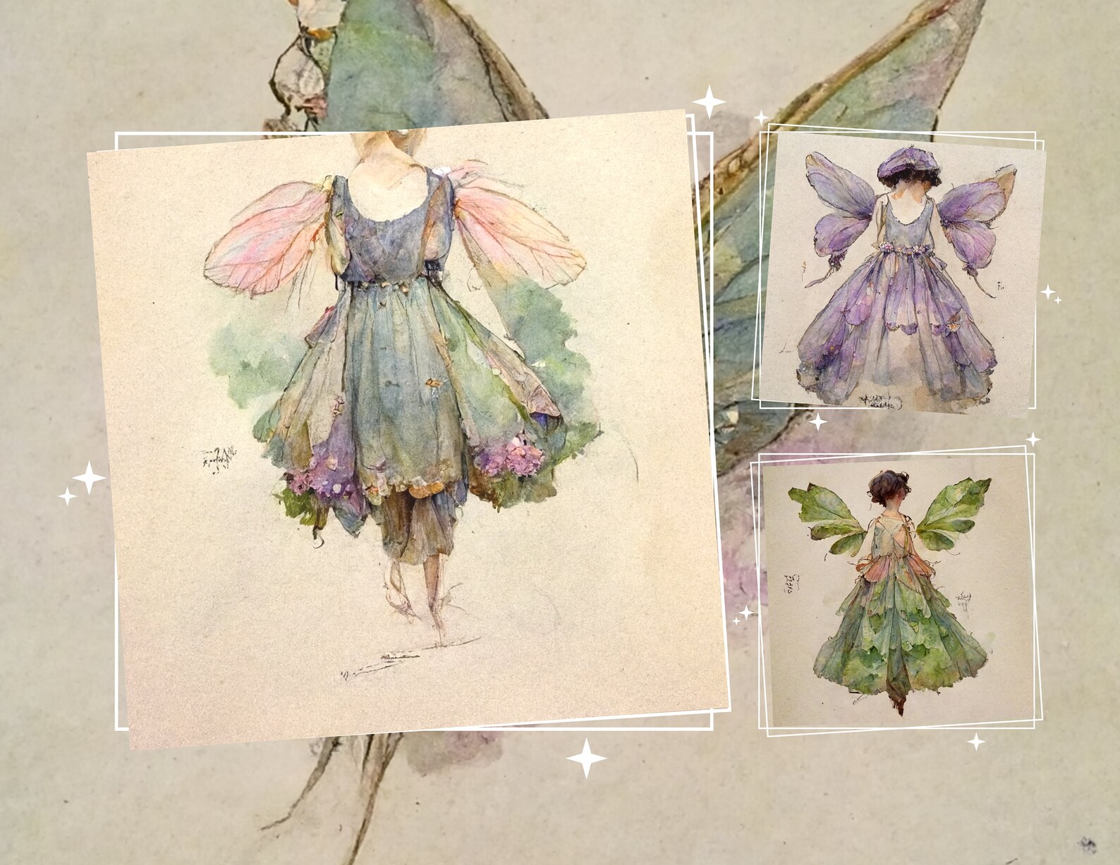 Flower Fairies Princess Watercolor Clipart Garden Forest Kids - Etsy