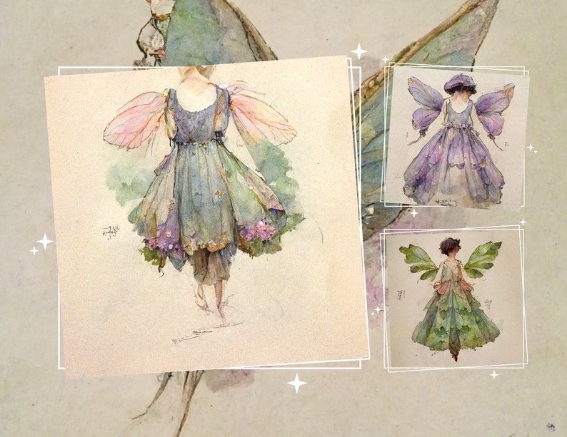 Flower Fairies Princess Watercolor Clipart Garden Forest Kids - Etsy