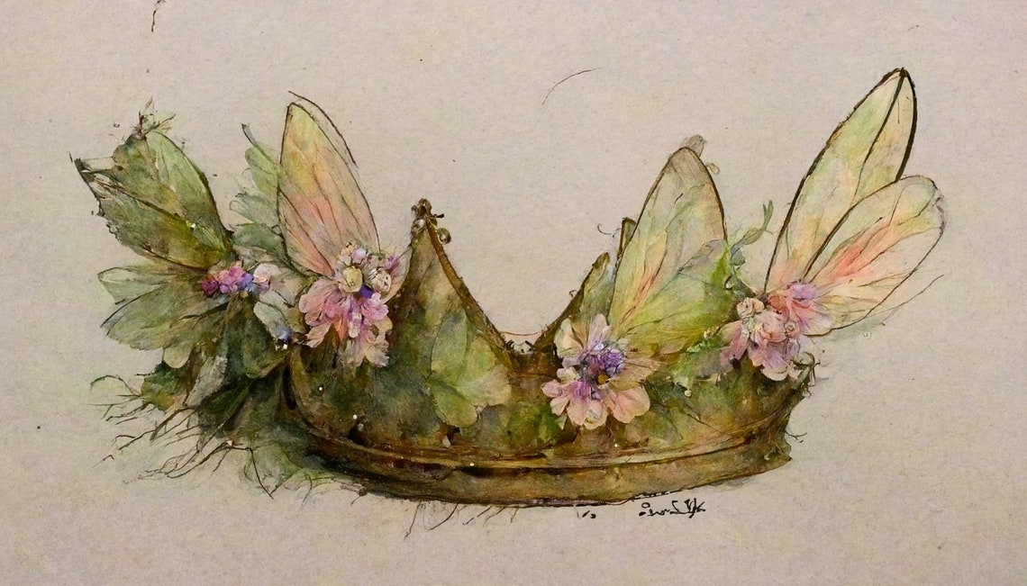 Watercolor Fairy Clipart Garden Watercolor Clipart Enchanted - Etsy