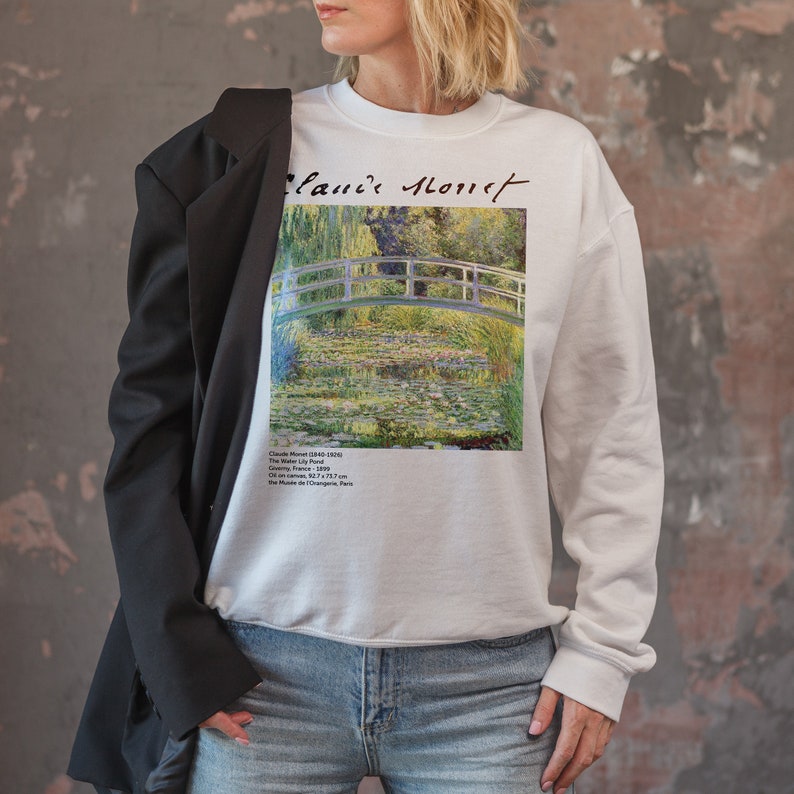 The Water Lily Pond by Claude Monet Sweatshirt • Monet's Japanese ...