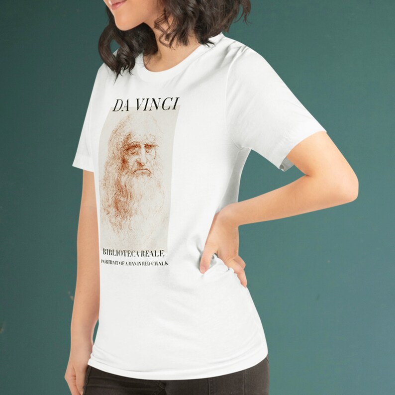 Leonardo Da Vinci Self Portrait Art Shirt • Portrait of a Man in Red ...