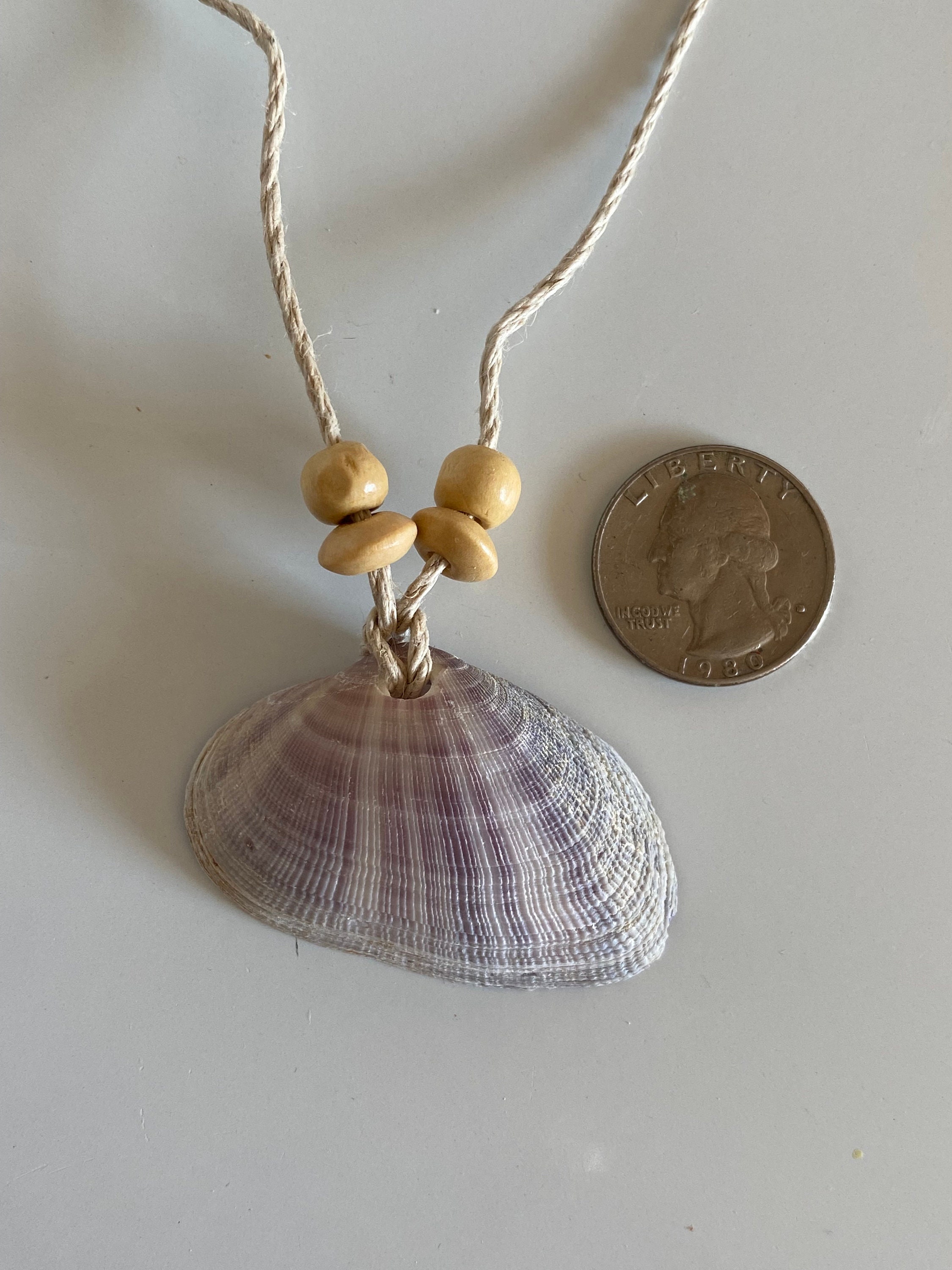 Purple Shell Necklace - Etsy