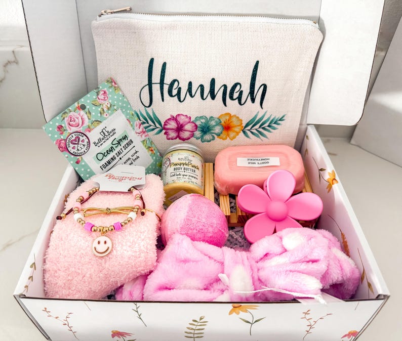Personalized Tween Girl Gift Box / Teenager Birthday Gift Basket for ...
