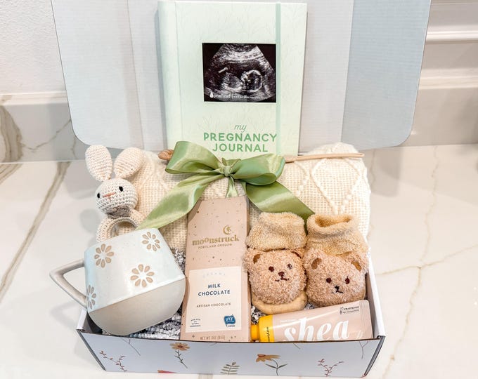 Pregnancy Journal Gift Basket / Expecting Mom Gift Box / New Mom Care ...