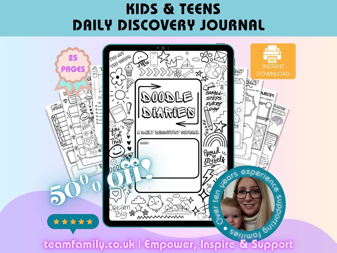 Gratitude Journal for Kids and Teens, Self Esteem Interactive Journal ...