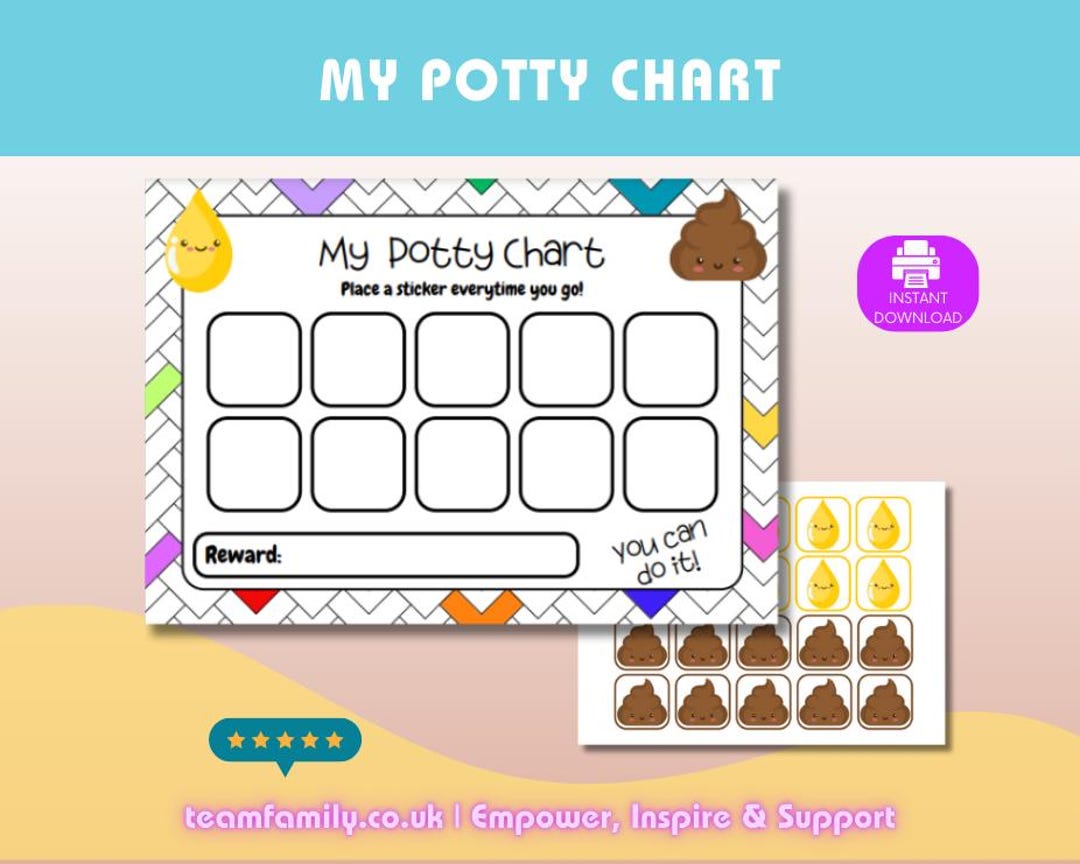 Potty Training Reward Chart, Make Your Own Toilet Training Chart ...