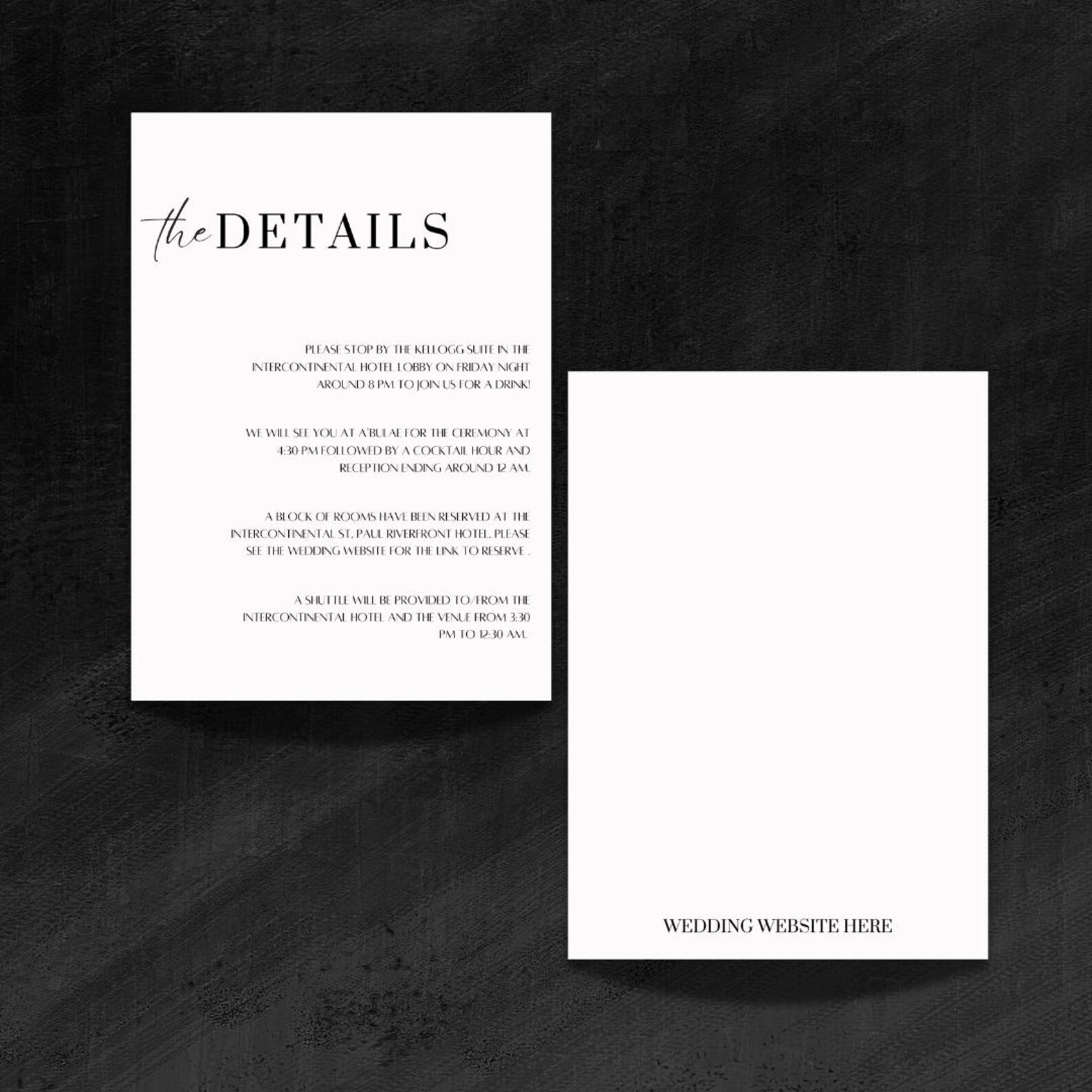 Editable Wedding Invitation Template, Invitation, Detail Page, RSVP ...