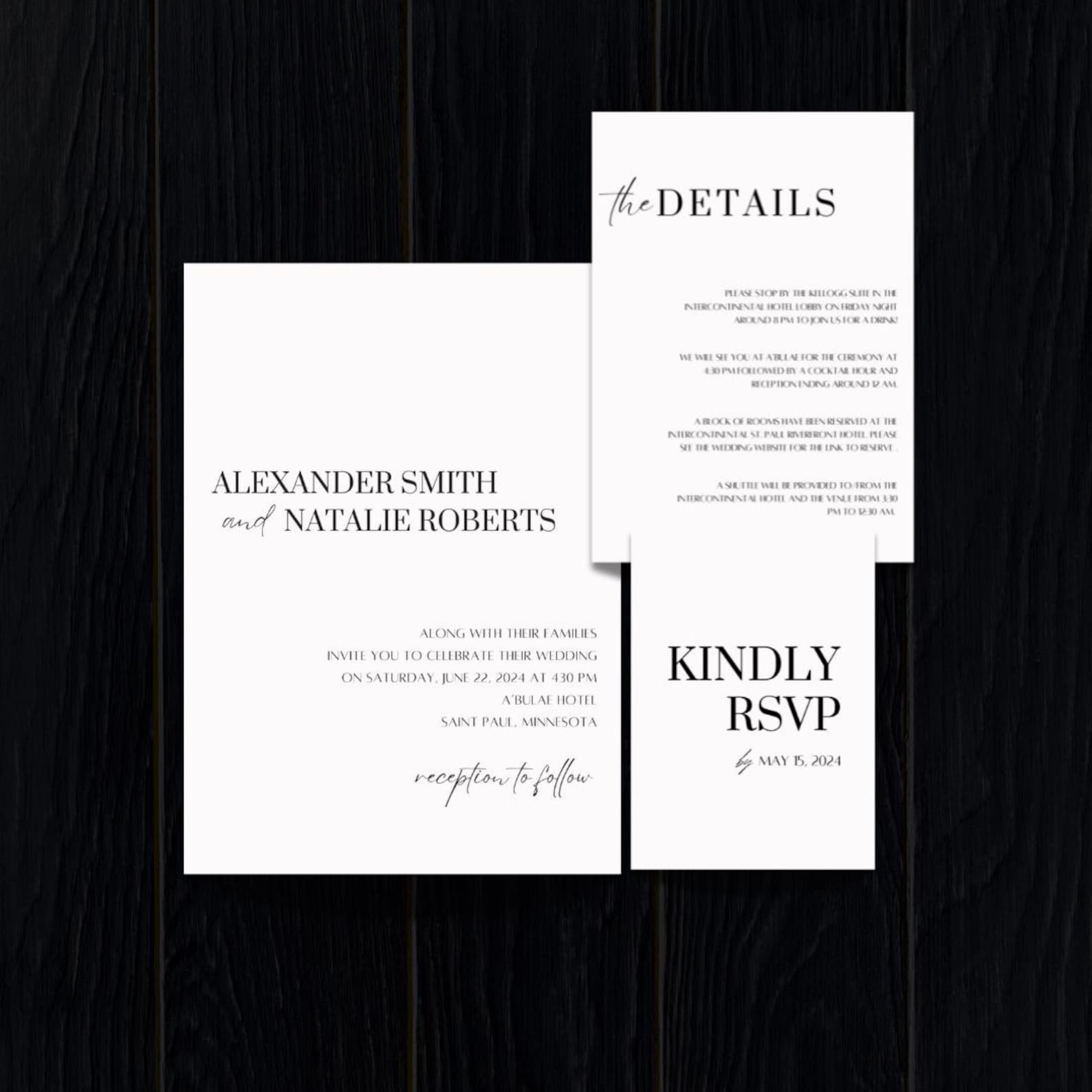 Editable Wedding Invitation Template, Invitation, Detail Page, RSVP ...