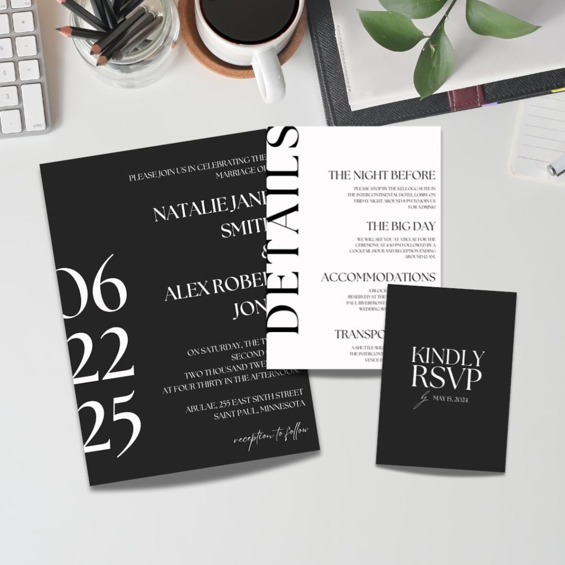 Customizable Wedding Invitation Template, Invitation, Detail Page, RSVP ...