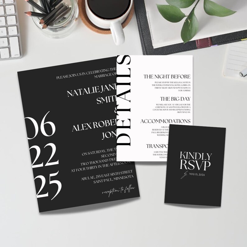 Customizable Wedding Invitation Template, Invitation, Detail Page, RSVP ...