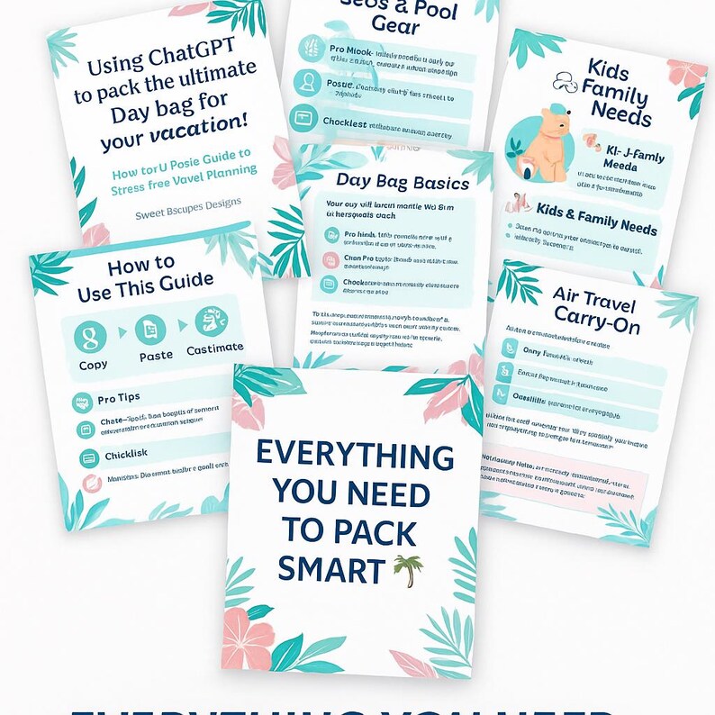 Vacation Packing List Printable: All-inclusive Checklist (PDF) - Etsy