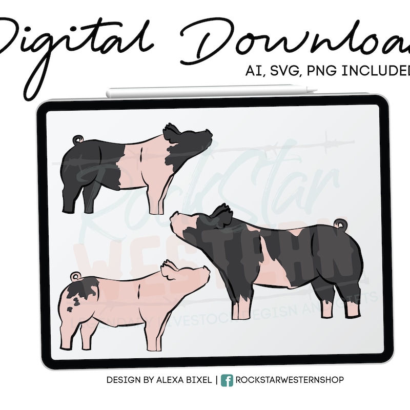 Show Pig Svg - Etsy