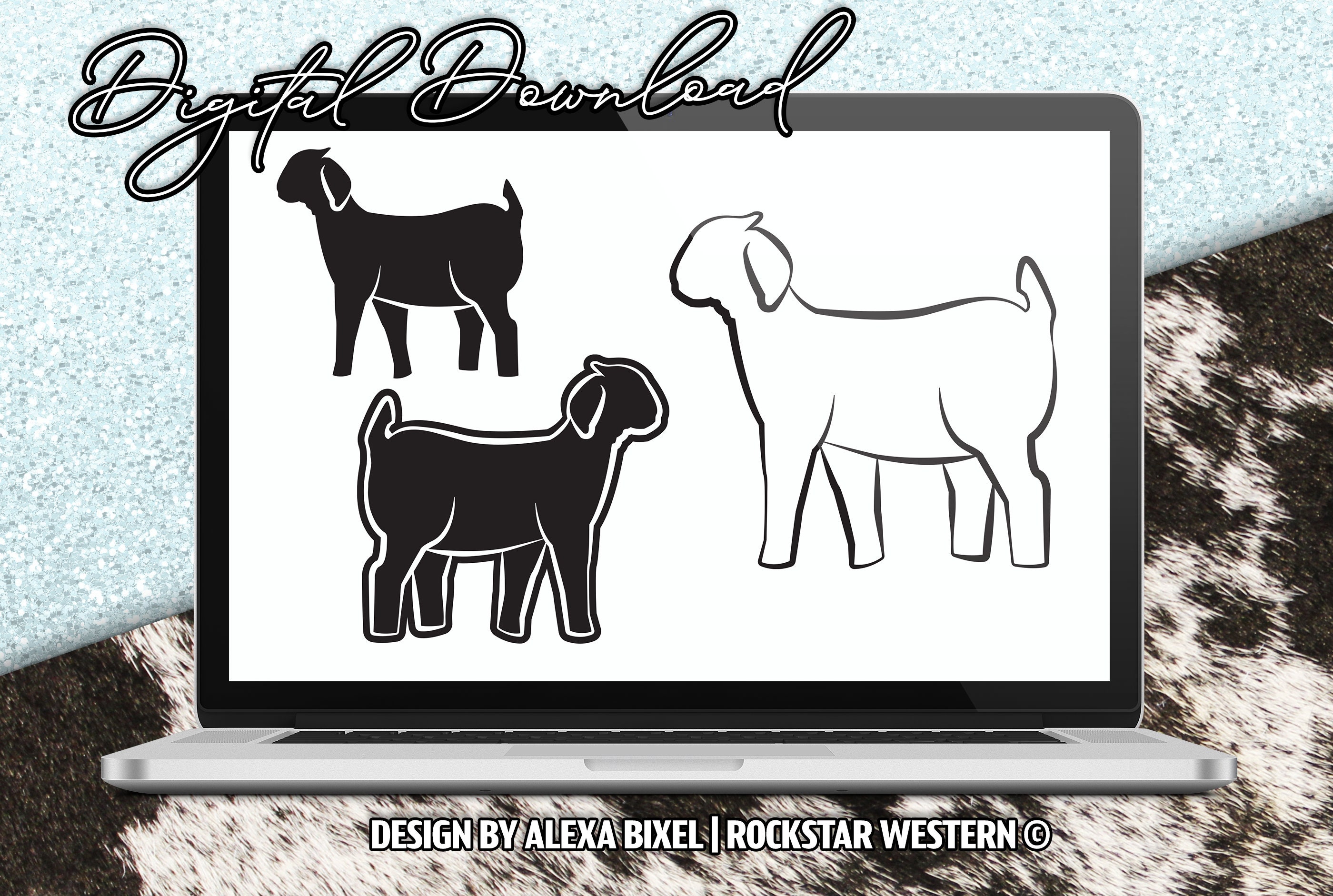 Market Goat Profile Bundle - Digital Download - AI, PNG, and SVG - Etsy