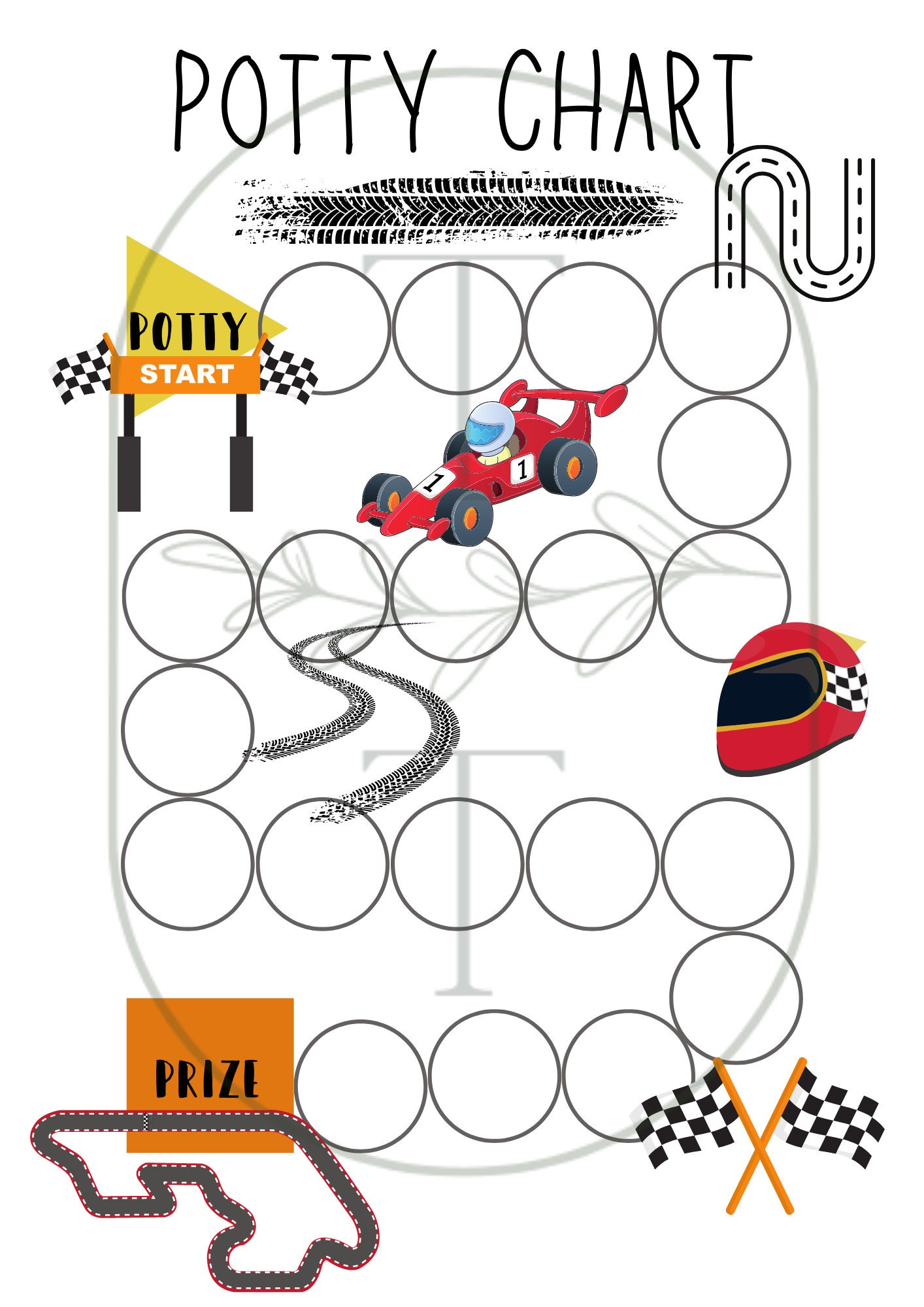 Potty Chart Printable Things That Go Bundle - Etsy