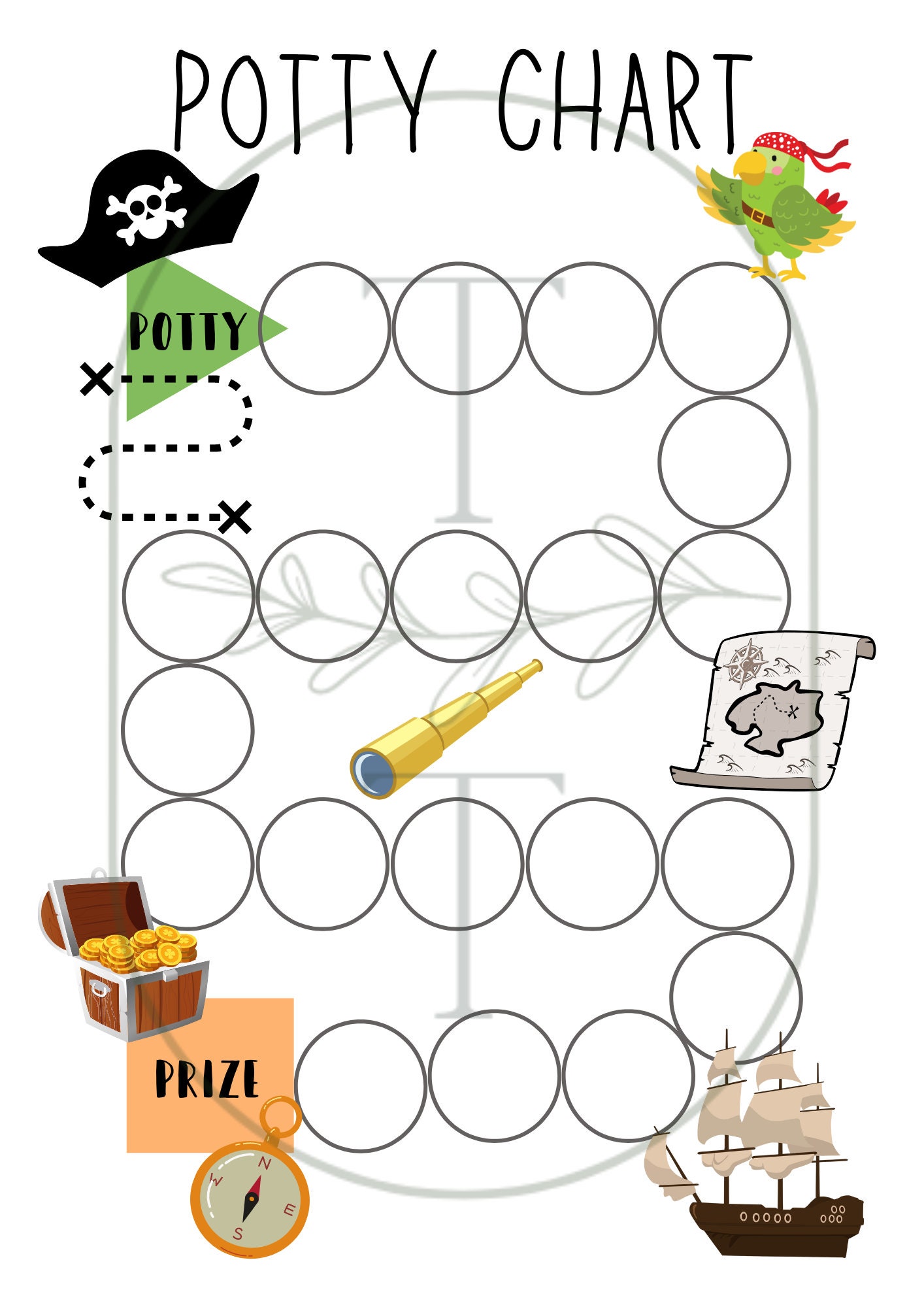 Potty Chart Printable Things That Go Bundle - Etsy