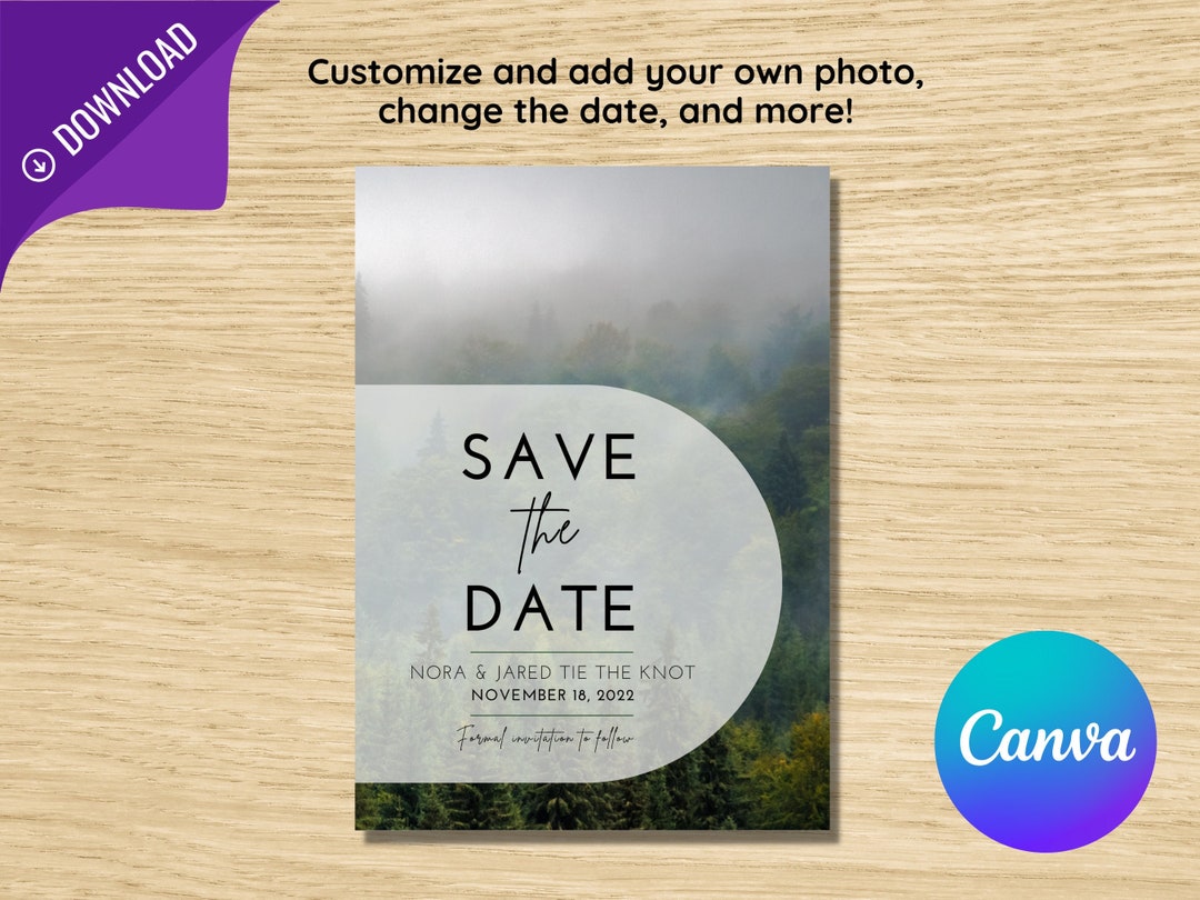 Save the Date | Editable Template | Date Announcement | Simple Save the ...