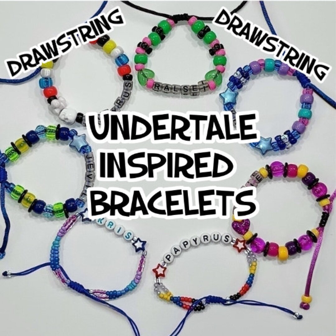 Deltarune and Undertale Inspired Drawstring Bracelets - Etsy