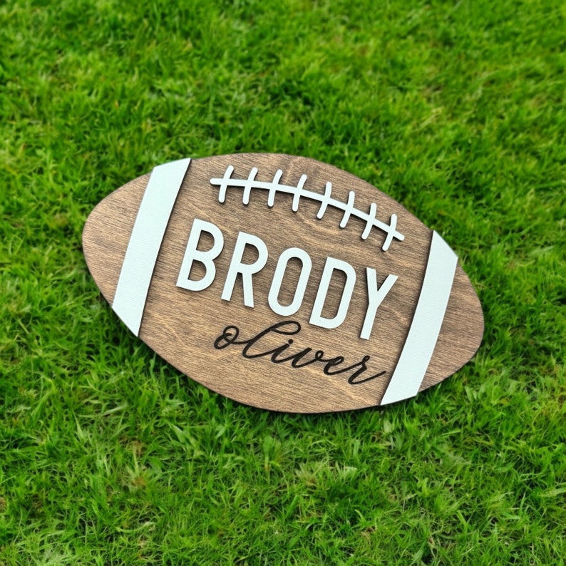 Football Baby Name Announcement - Newborn Photo Prop - Hospital Name ...