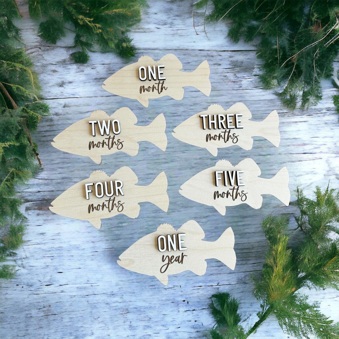 Fish Milestones, Fishing Baby Announcement, Newborn Milestones ...