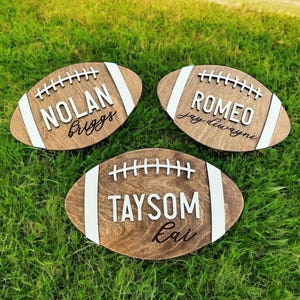 Football Baby Name Announcement - Newborn Photo Prop - Hospital Name ...
