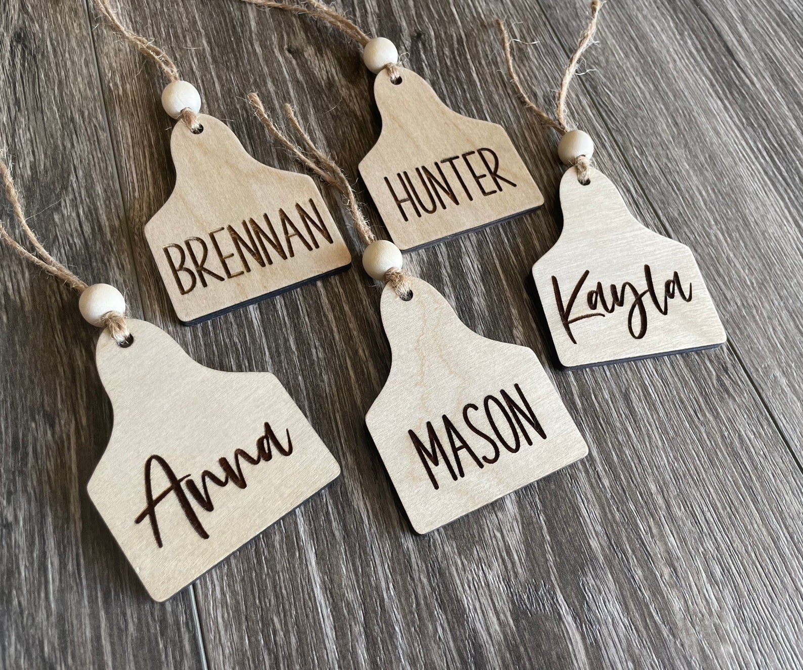 Stocking Cow Tag - Cow Decor - Cow Tag Personalized - Stocking Tag ...