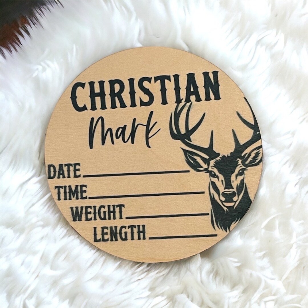 Birth Stats Sign, Baby Name Announcement Sign With Birth Stats, Newborn ...