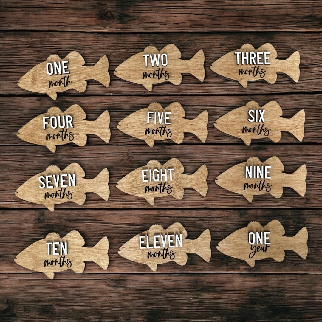 Fish Milestones, Fishing Baby Announcement, Newborn Milestones ...