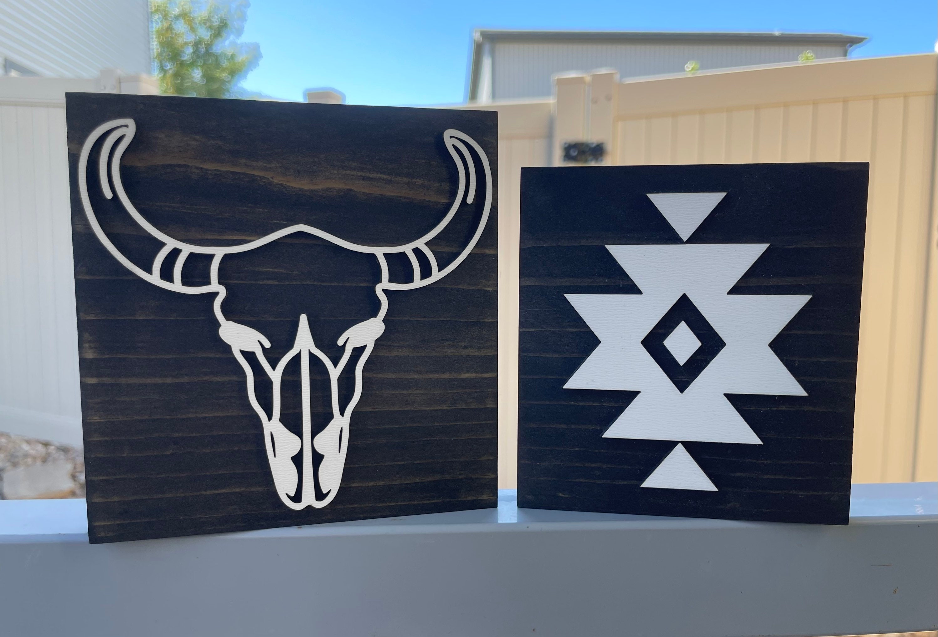 Western Shelf Decor Mini Signs Small Wood Sign Cow - Etsy