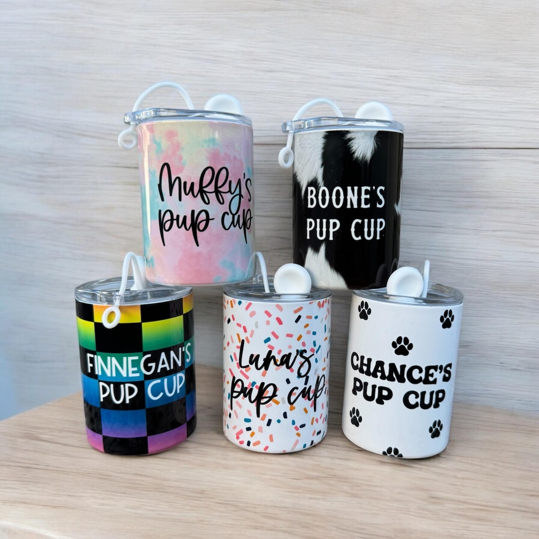 Personalized Reusable Pup Cup, Puppuccino for Dog, Custom Dog Mug, Dog ...