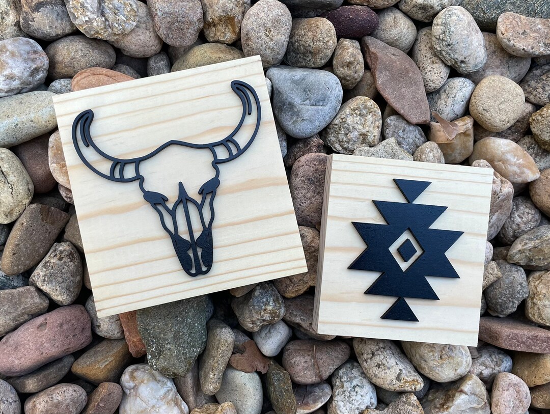 Western Shelf Decor Mini Signs Small Wood Sign Cow Bathroom Decor ...