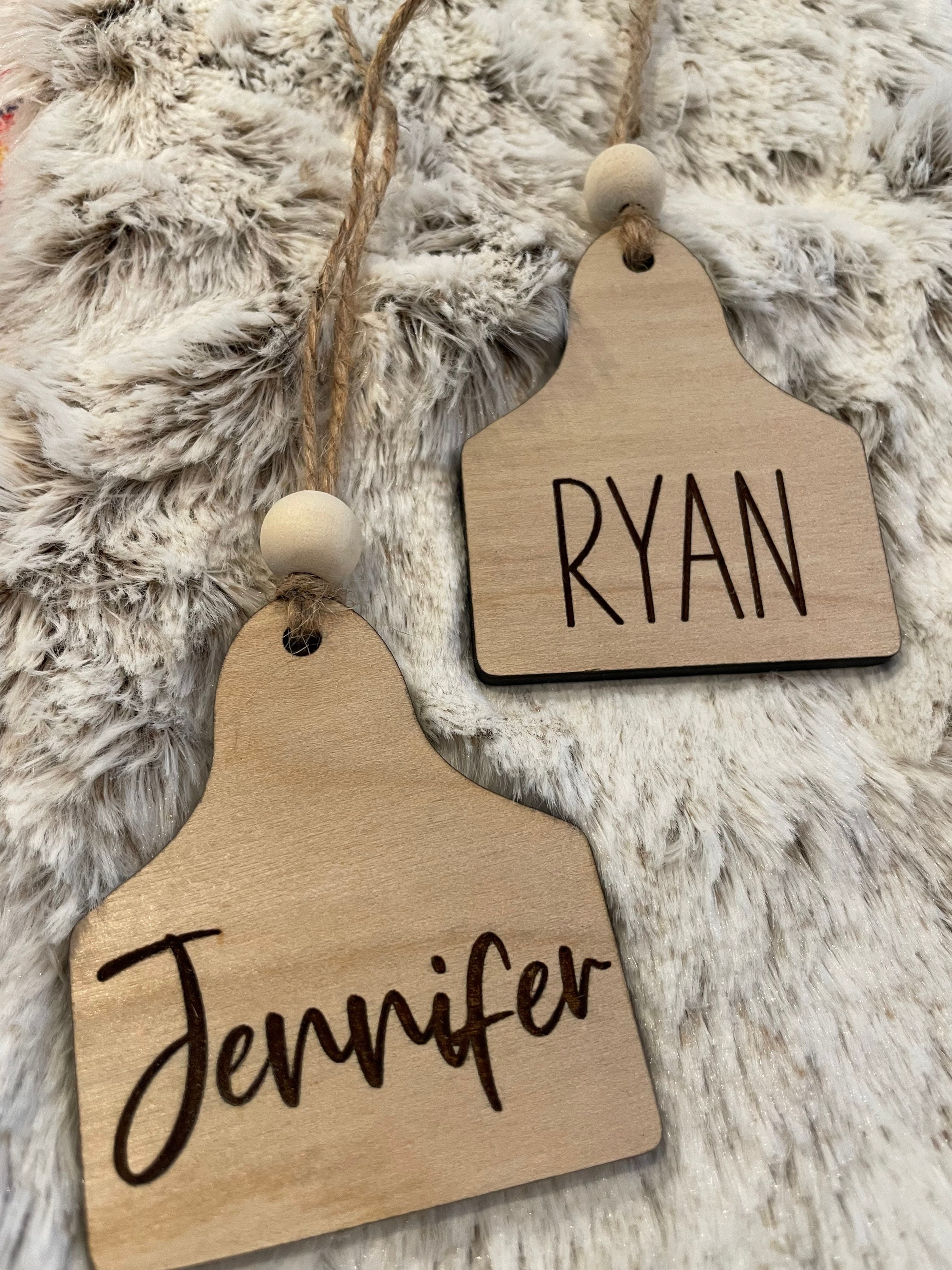Stocking Cow Tag Cow Decor Cow Tag Personalized Stocking - Etsy