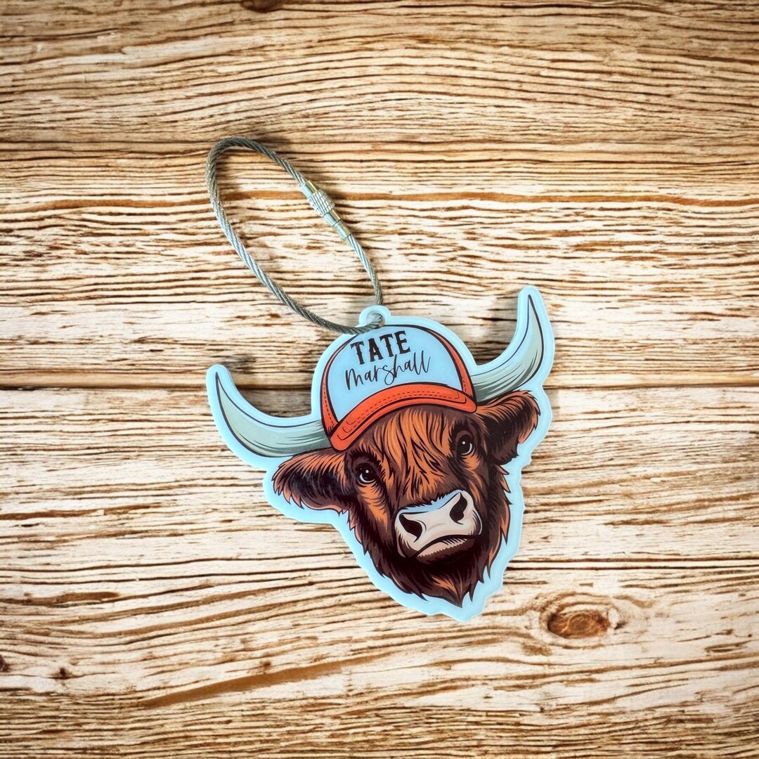 Personalized Highland Cow Name Tag, Diaper Bag Name Tag, Diaper Bag ...