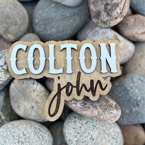 Baby Name Announcement, Newborn Name Sign, Western Baby Decor, Western ...