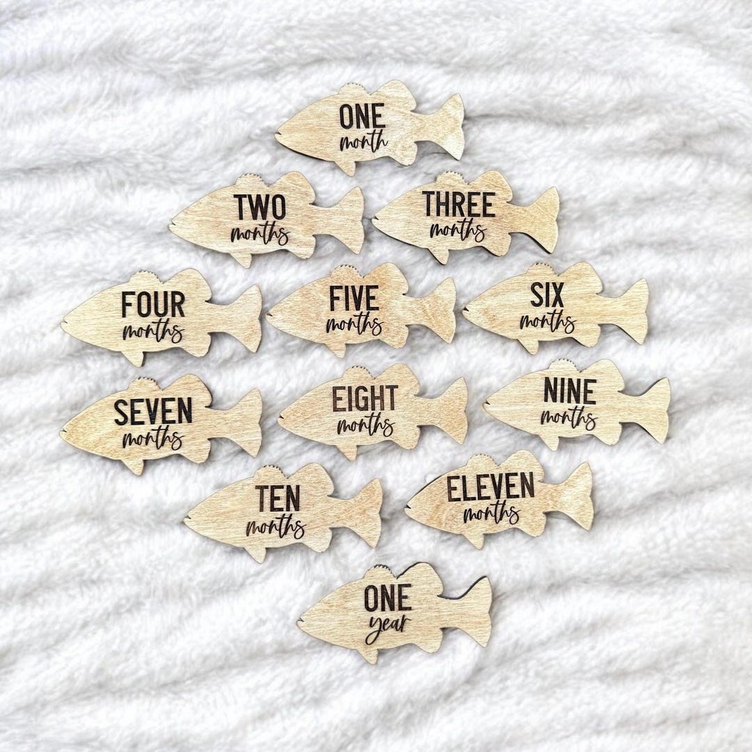 Fish Milestones, Fishing Baby Announcement, Newborn Milestones ...