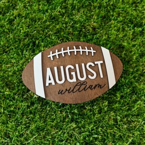 Football Baby Name Announcement - Newborn Photo Prop - Hospital Name ...