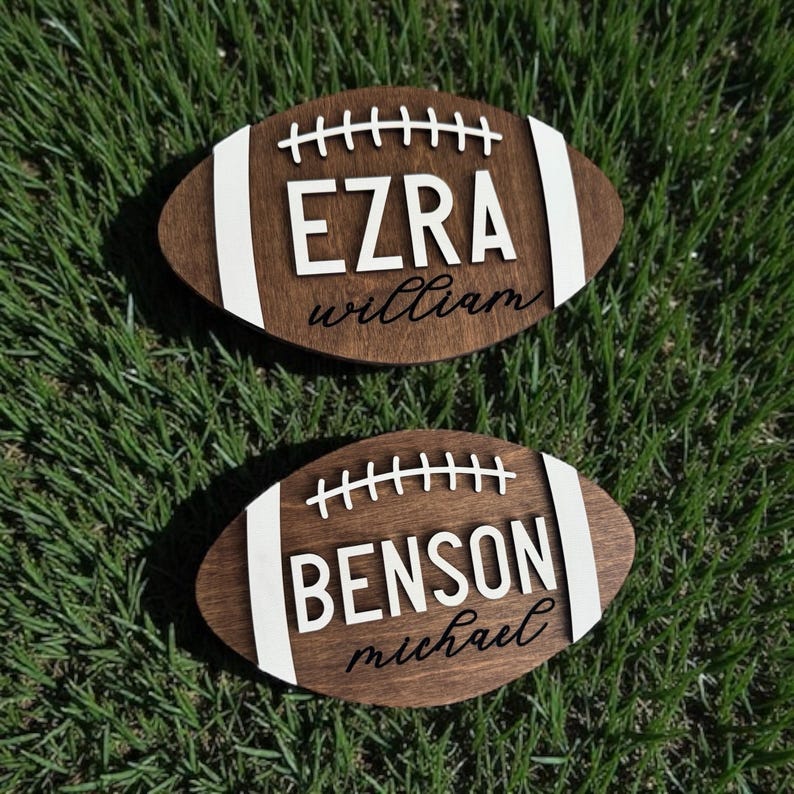Football Baby Name Announcement - Newborn Photo Prop - Hospital Name ...