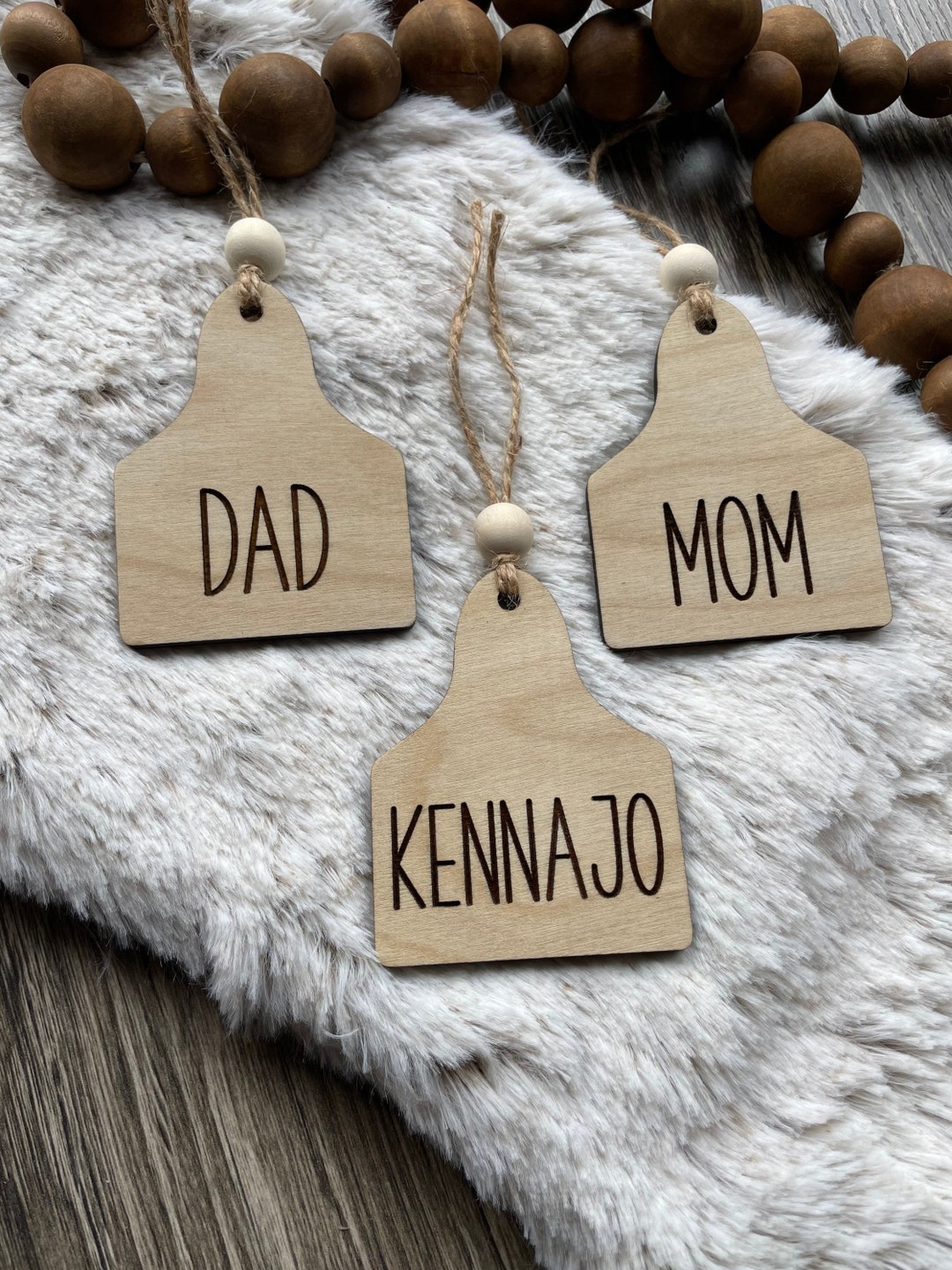 Stocking Cow Tag Cow Decor Cow Tag Personalized Stocking Tag Custom ...