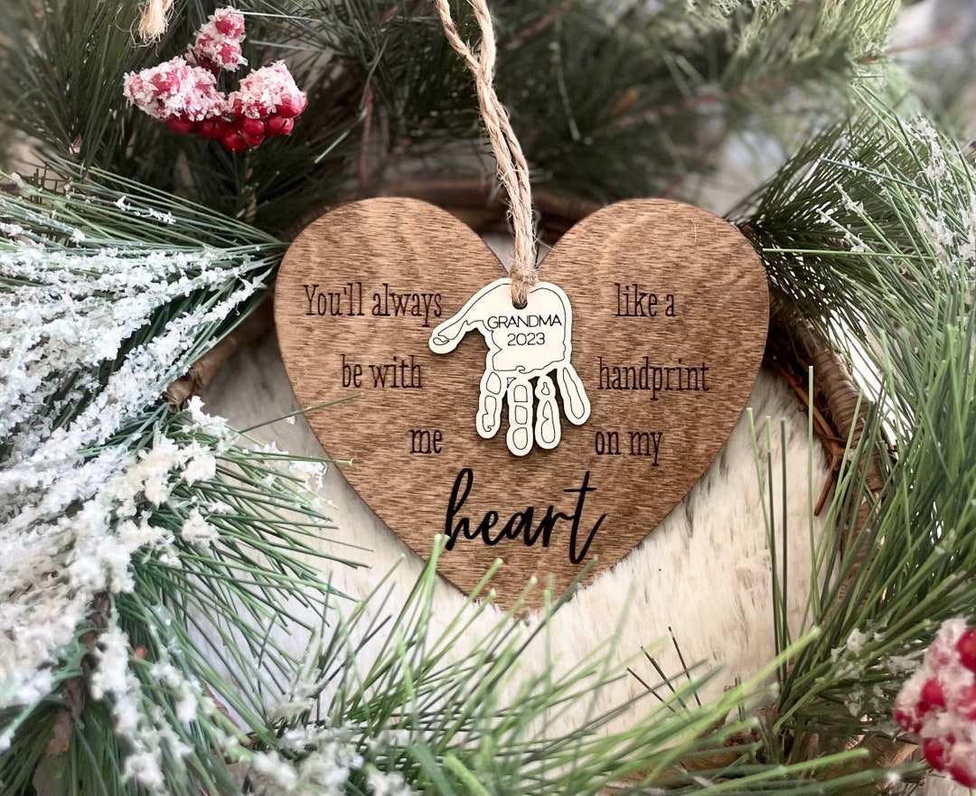 Memorial Ornament Sentimental Ornament for Family Loss Handprint on My ...