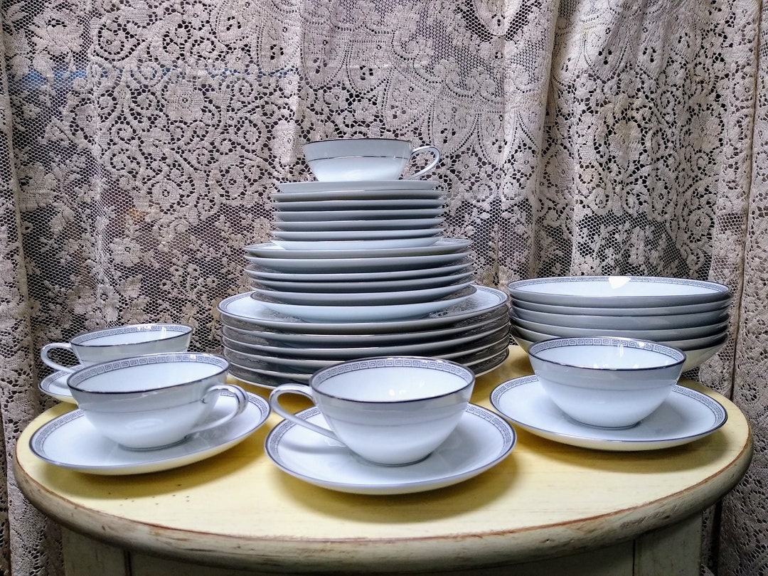 Noritake Greek Key China Set Replacements Dinner Serving Made in Japan ...