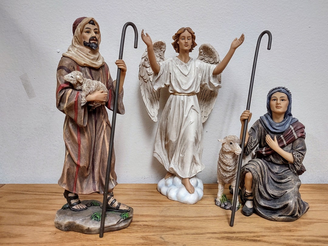 The Real Life Nativity Shepherds & Angel Nativity Scene Three Kings ...