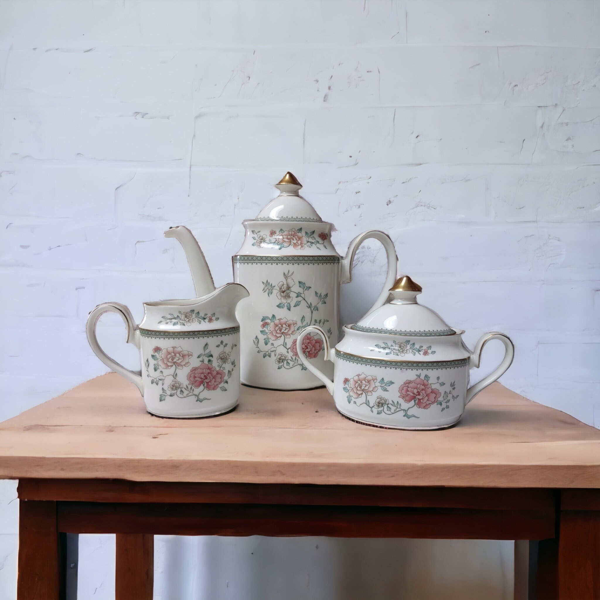 Royal Doulton Minton Jasmine Coffee Set Made in England - Etsy