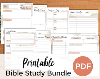 DIGITAL Bible Study Bundle Google Slides Template 7 Different Slide ...